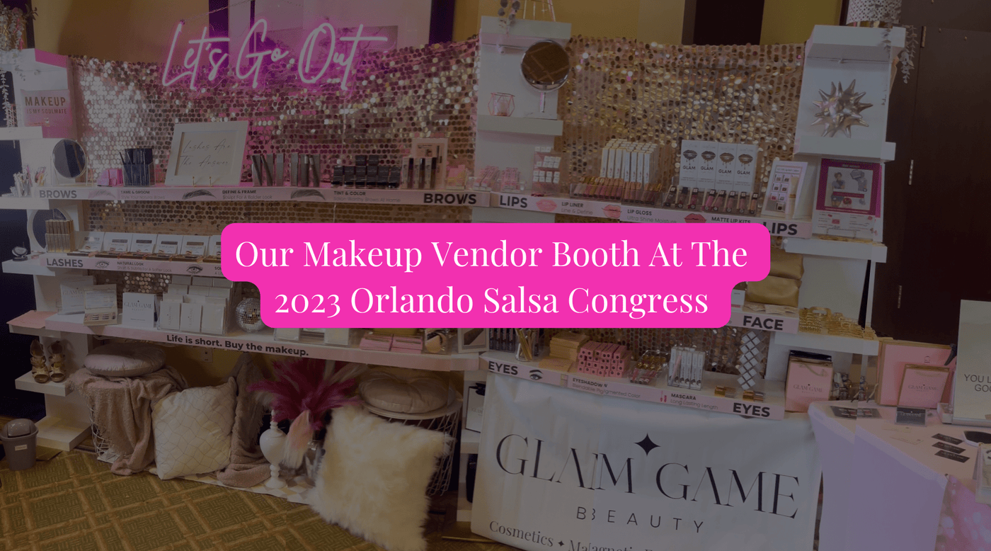 Makeup Vendor Booth Setup at Orlando Salsa Congress Glam Game Beauty